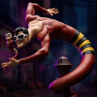 Plastic Man 1:10 Scale Statue by Iron Studios | Sideshow Collectibles