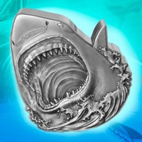 Great White Shark 2oz Silver Coin by New Zealand Mint | Sideshow ...