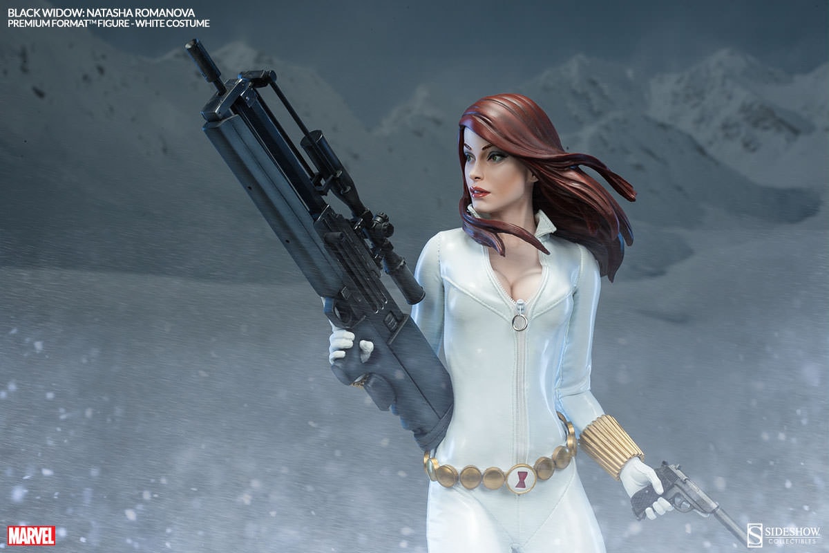 Marvel Black Widow - White Costume Edition Premium Format(TM | Sideshow ...