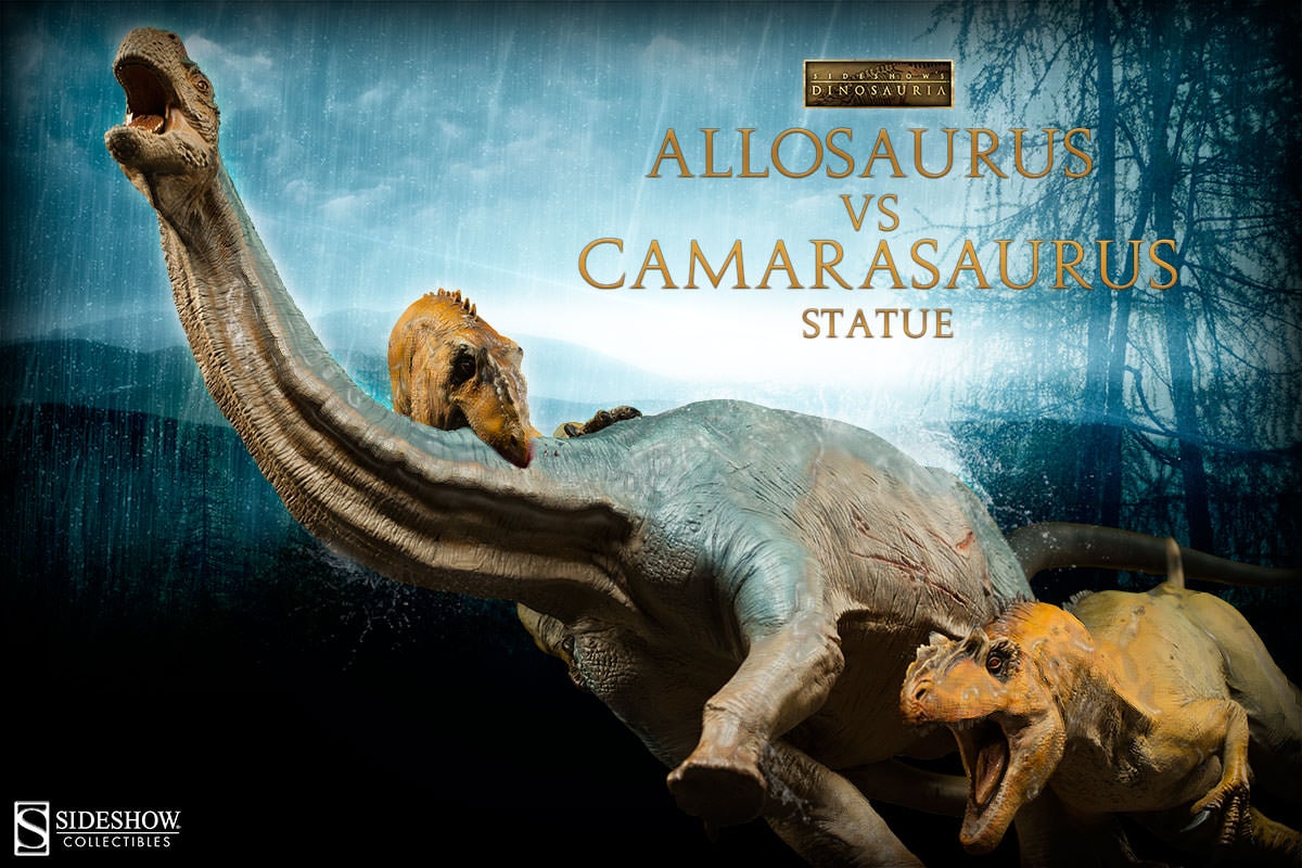 Dinosauria Allosaurus vs Camarasaurus Statue by Sideshow Col | Sideshow ...