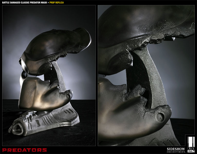 Predator Battle Damaged Classic Predator Mask Prop Replica by Sideshow ...