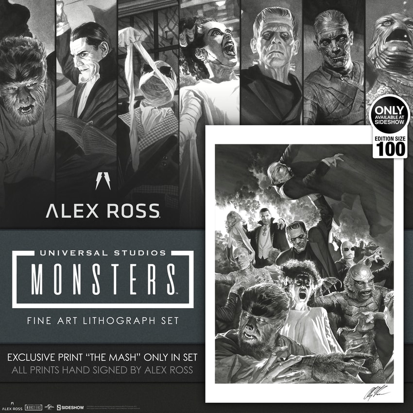 Universal Monsters Universal Monsters Art Print by Alex Ross | Sideshow ...