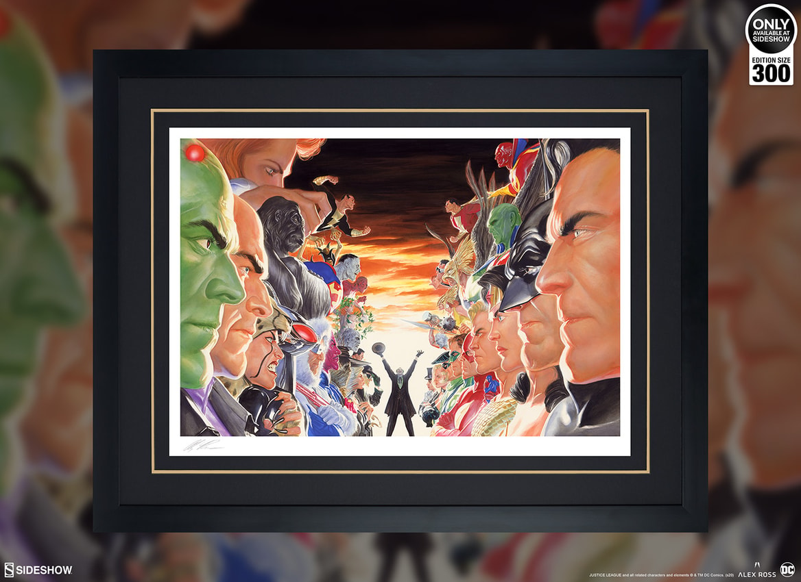 Absolute Justice Battle Fine Art Lithograph by Alex Ross | Sideshow ...