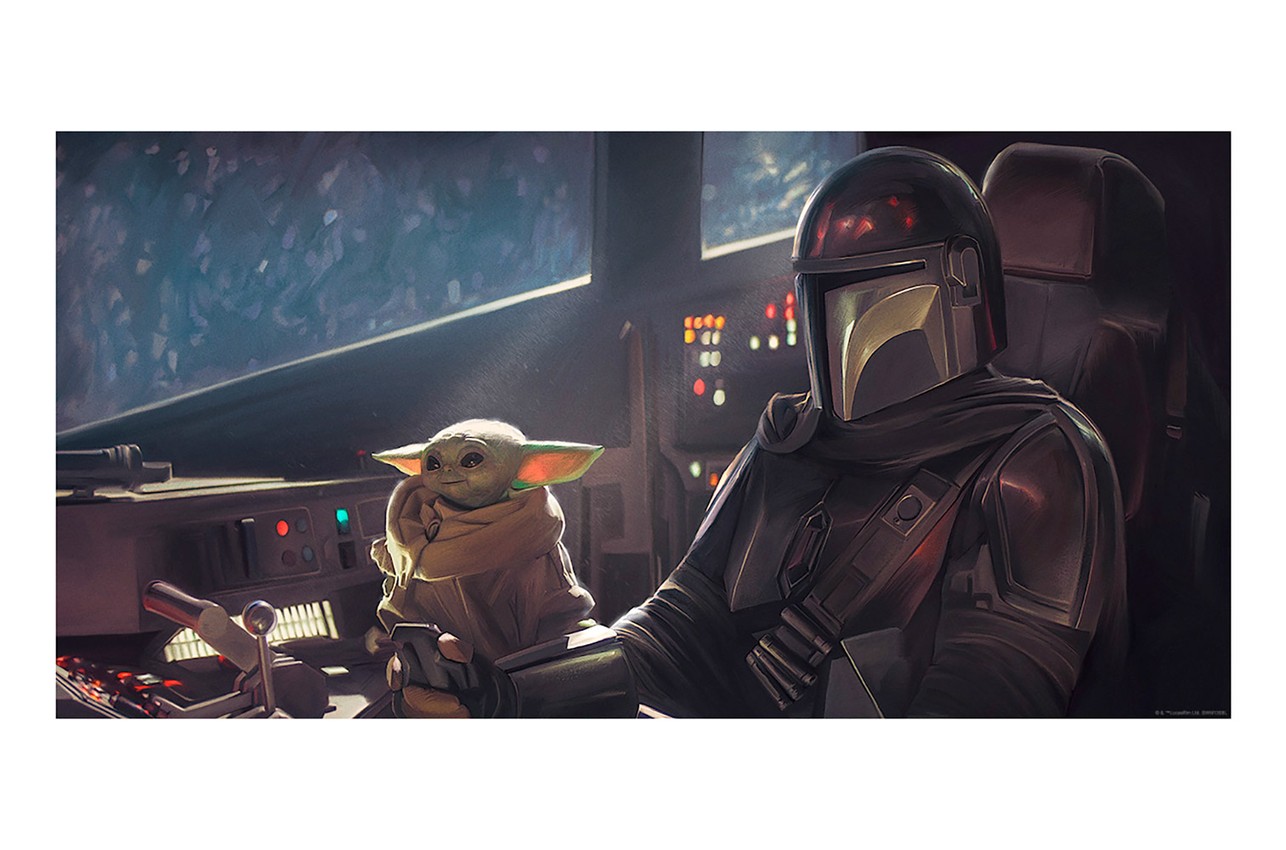 The Mandalorian Wing Man Lithograph | Sideshow Collectibles