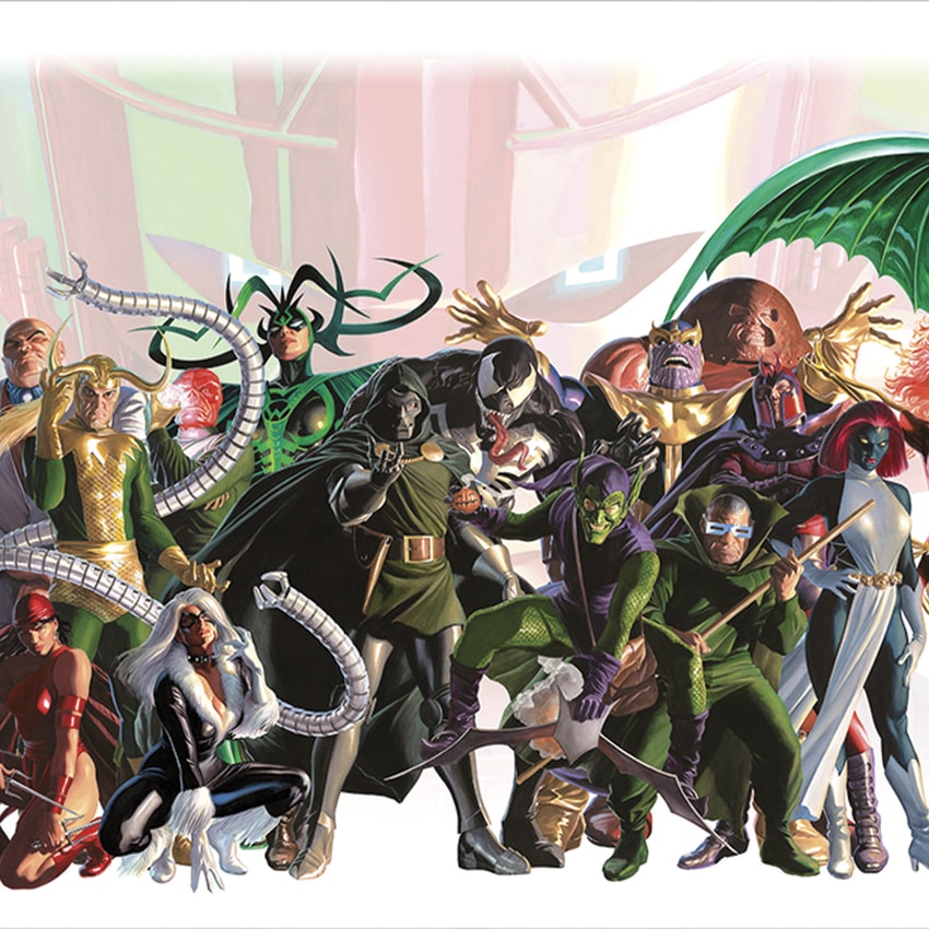 Marvel Villains Fine Art Print By Alex Ross Sideshow Collectibles