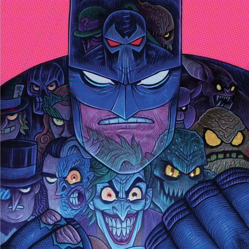 Batman & The Rogues Gallery Fine Art Print by Dan Hipp | Sideshow ...