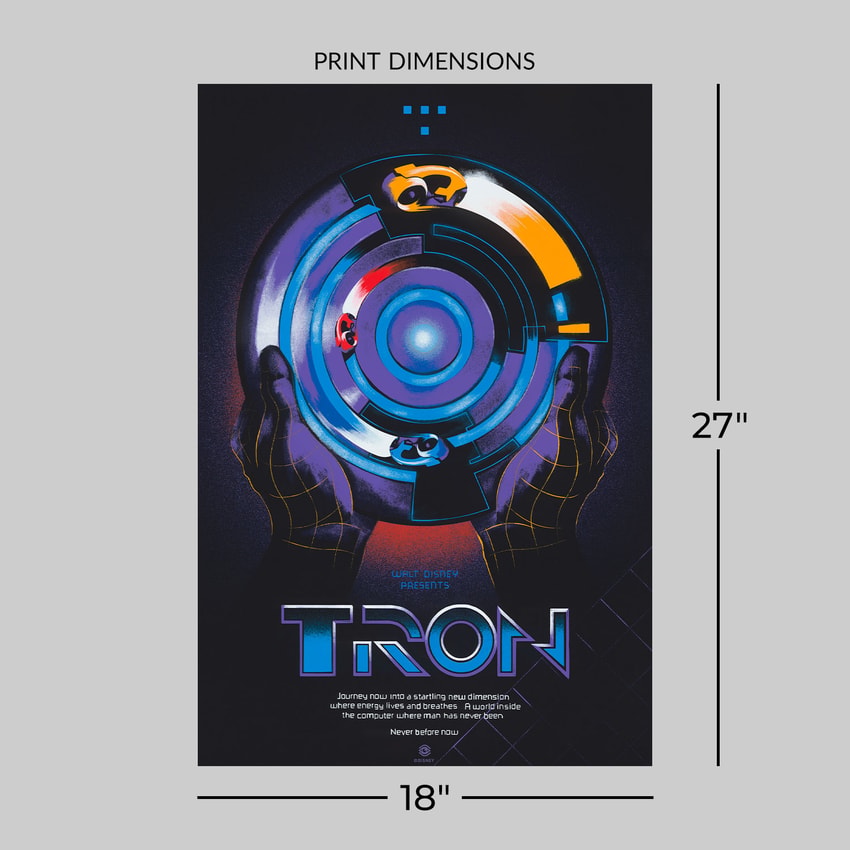 Tron (Primary Edition) Art Print By Cyclops Print Works | Sideshow ...