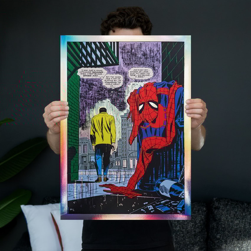 Spider-Man No More (Black Foil) Screenprint by John Romita Sr ...