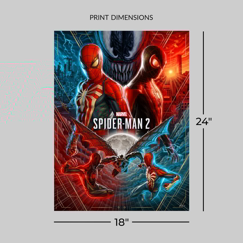 Marvel's Spider-Man 2: Greater Together Fine Art Print by Sam Green | Sideshow Collectibles