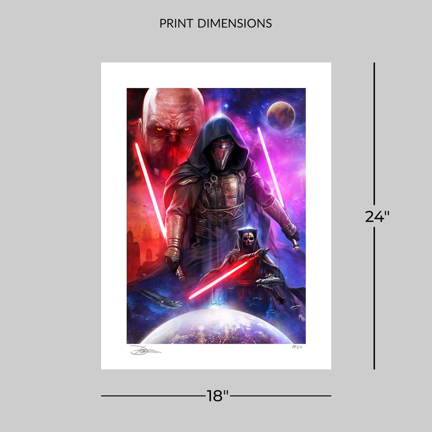 Star Wars™: Dark Forces of the Old Republic Fine Art Print by Dave ...