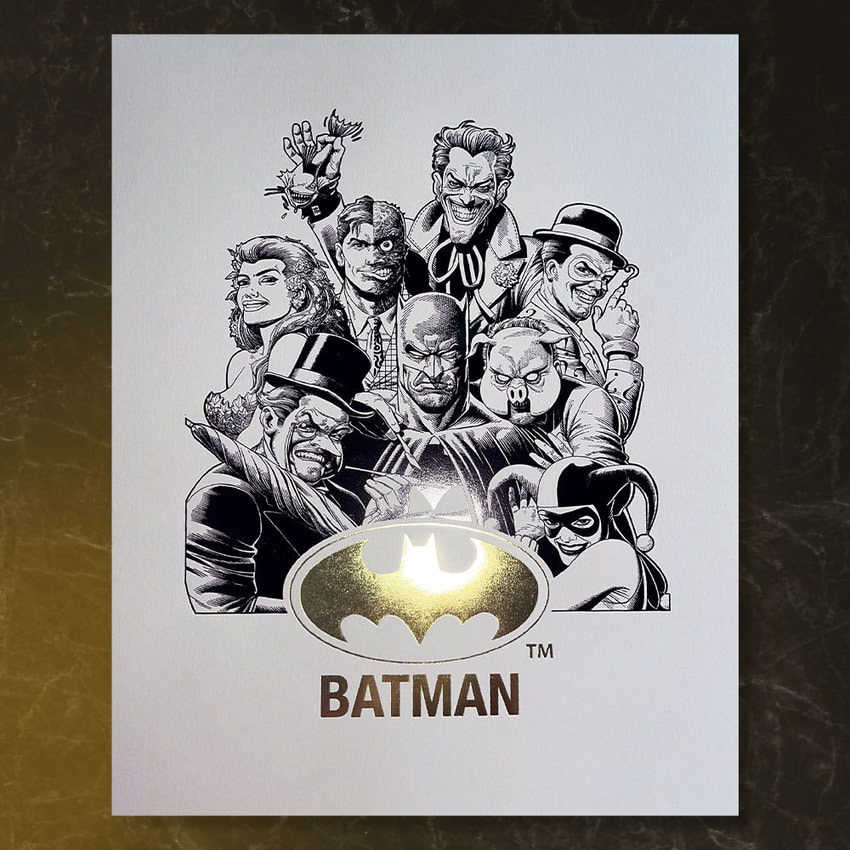 Batman™ Team Foil Letterpress Poster by Arteonn | Sideshow Collectibles
