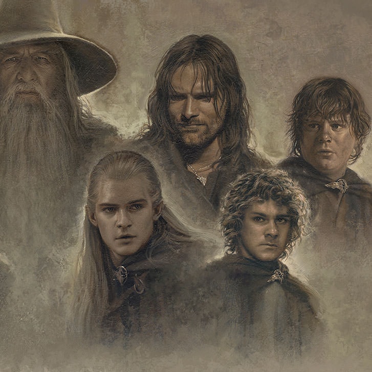 Lord of the Rings: The Company of the Ring Shall be Nine Fine Art Print ...