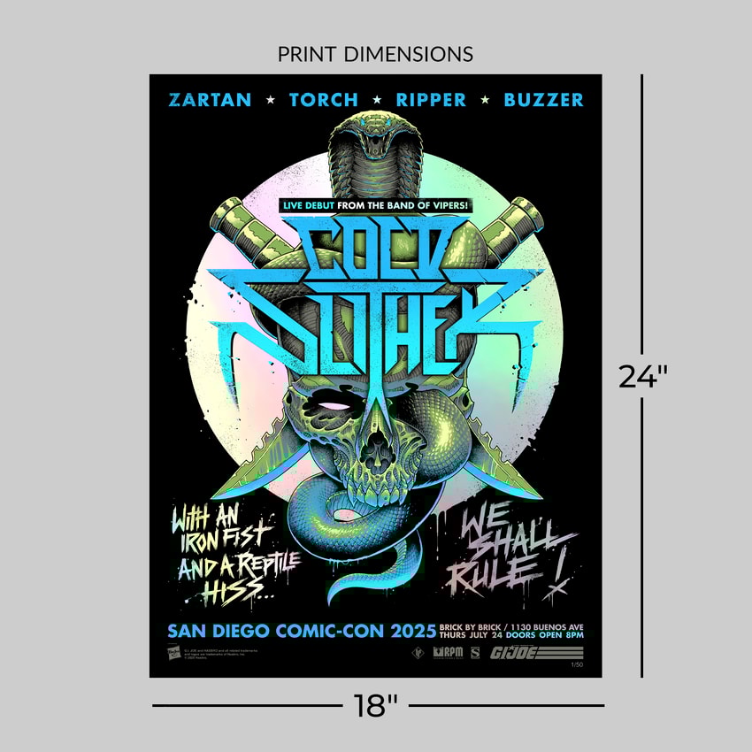 Cold Slither Swampfire Variant Screenprint by Luke Preece | Sideshow ...