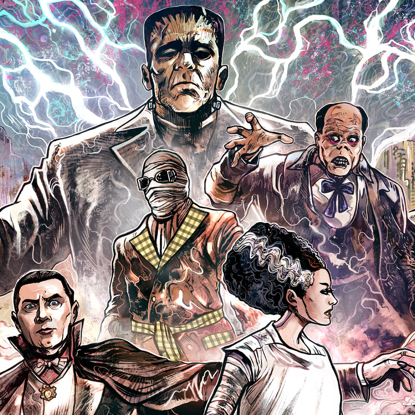 Universal Monsters Fine Art Print by Vincenzo Riccardi | Sideshow ...