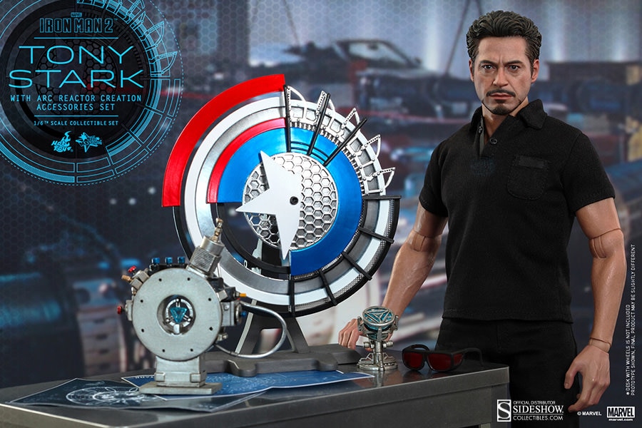 Marvel Tony Stark with Arc Reactor Creation Accessories Coll | Sideshow ...