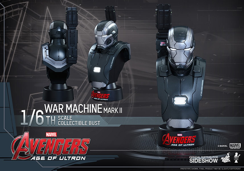 Marvel War Machine Mark II Collectible Bust by Hot Toys | Sideshow ...