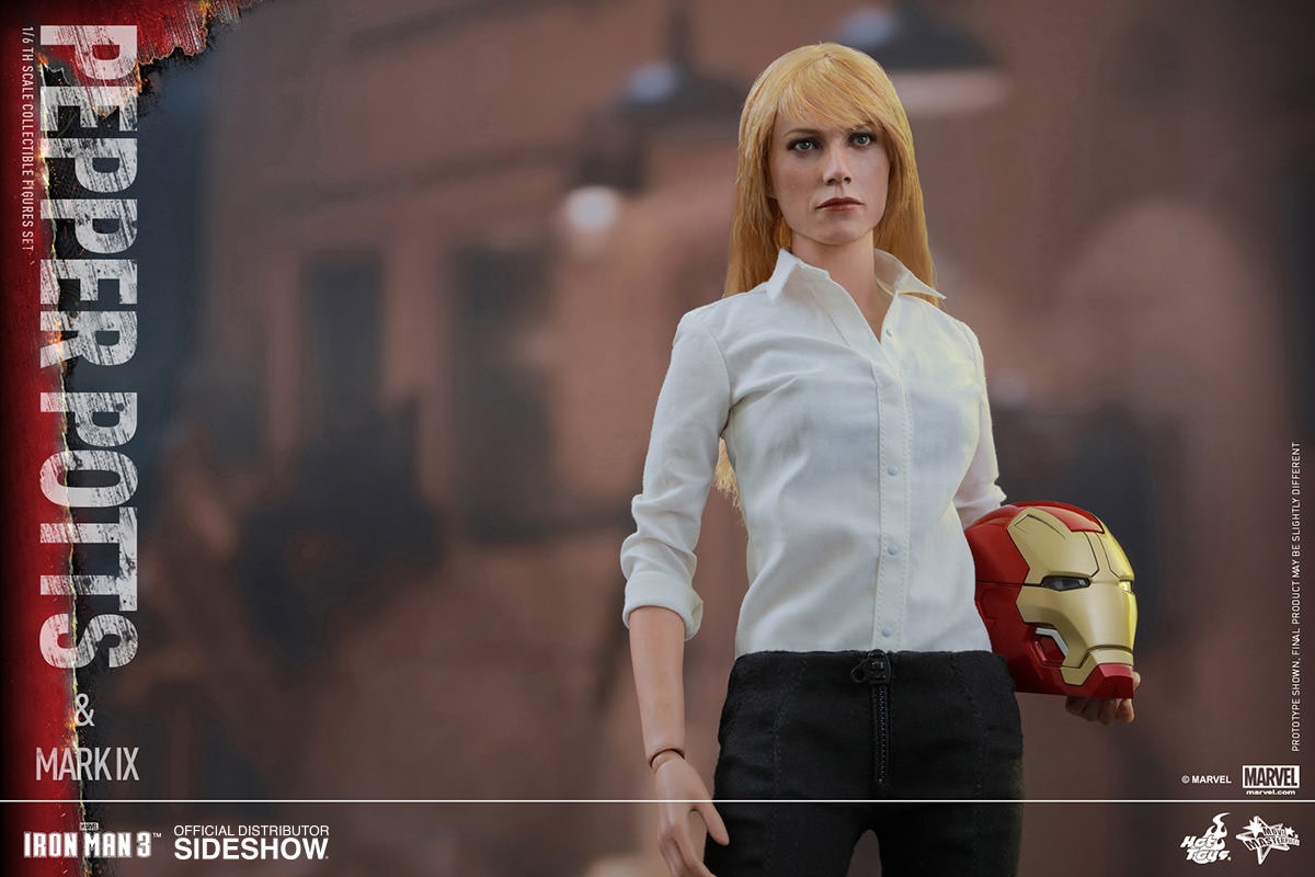 Marvel Pepper Potts and Mark IX Sixth Scale Figure Set by Ho | Sideshow ...