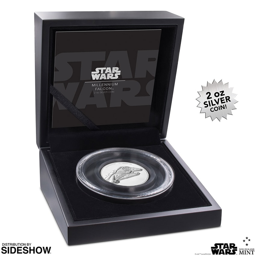 Millennium Falcon 2oz Silver Coin | Sideshow Collectibles