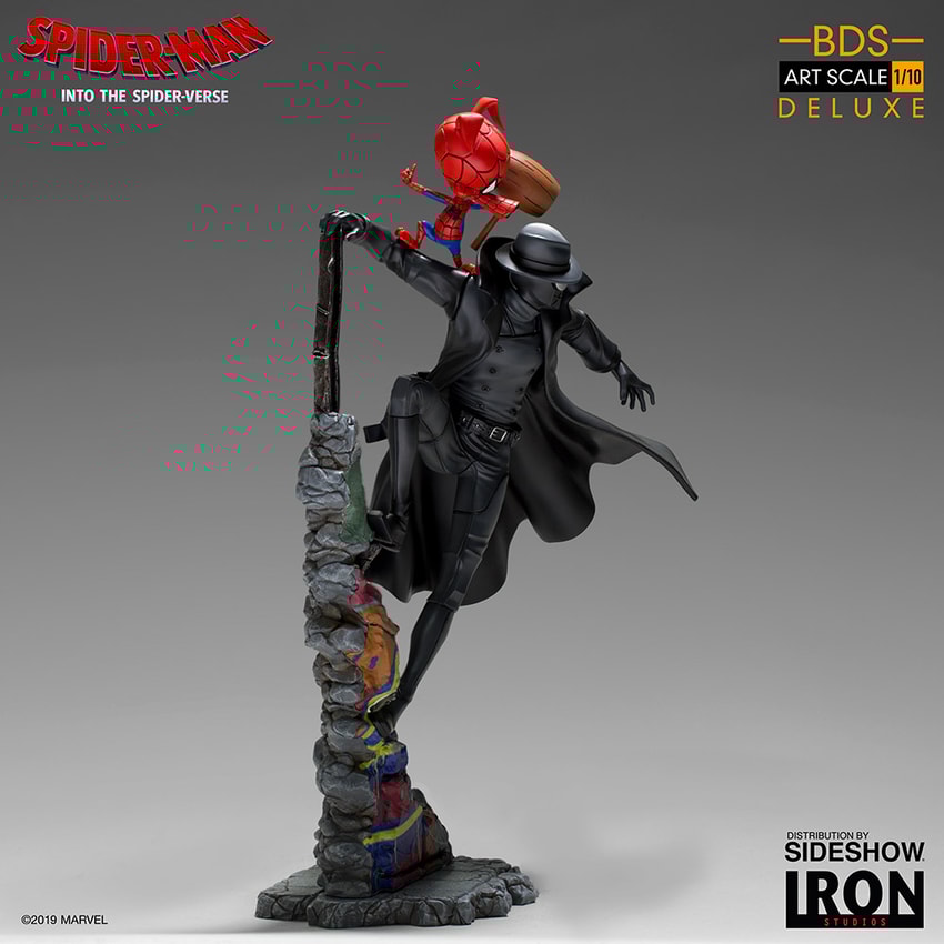 Marvel Noir and Spider-Ham Statue by Iron Studios | Sideshow Collectibles