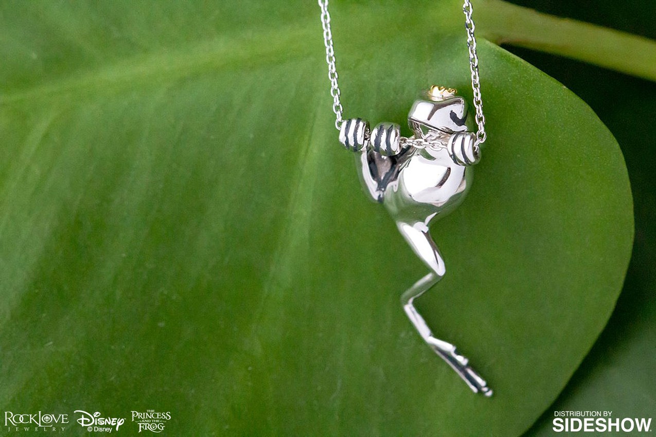 frog necklace silver