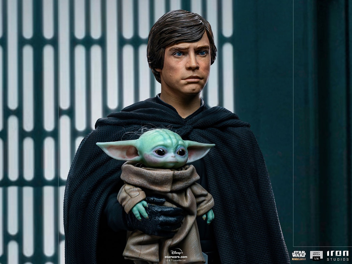 Luke Skywalker, R2-D2 and Grogu 1:4 Scale Legacy Replica Statue by Iron ...