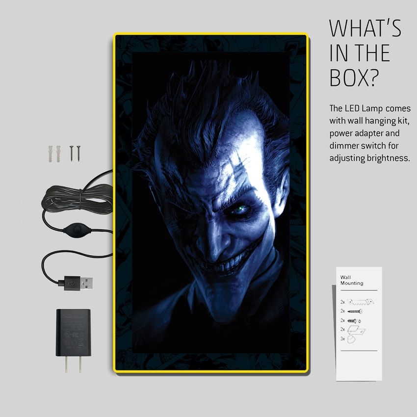 Batman Arkham Asylum Villain LED Mini-Poster Light by Brandlite ...