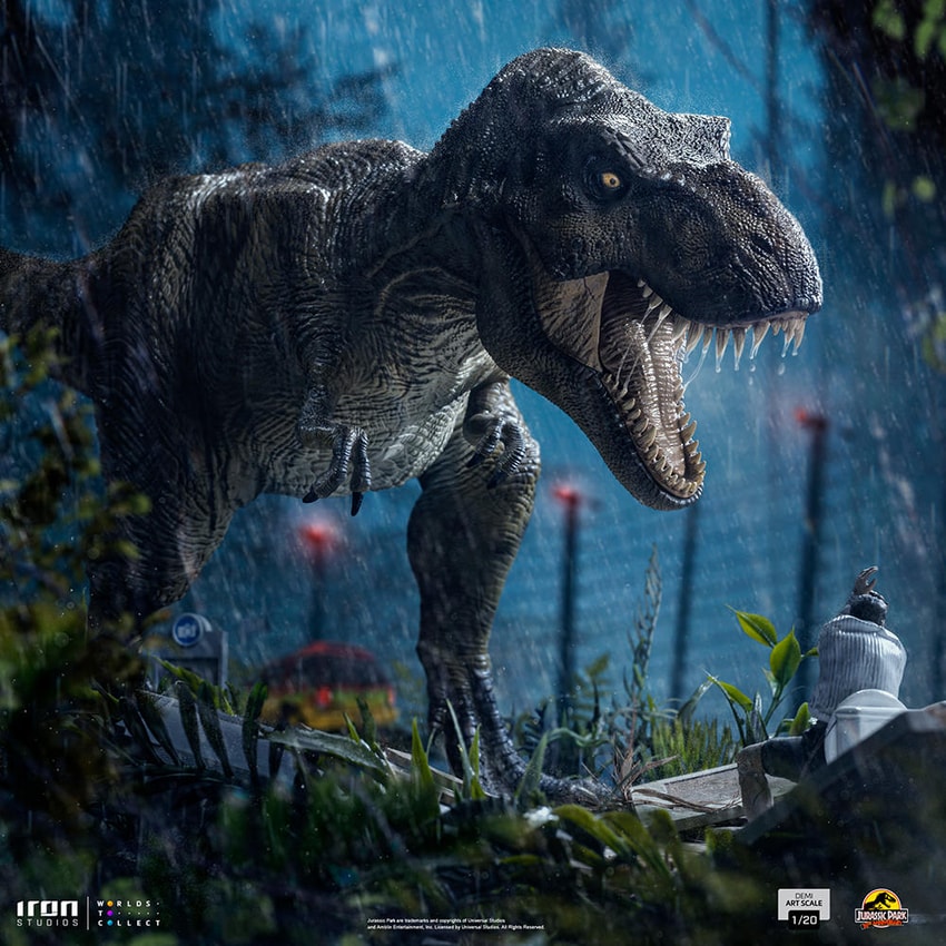 T-Rex and Donald Gennaro 1:10 Statue by Iron Studios | Sideshow ...