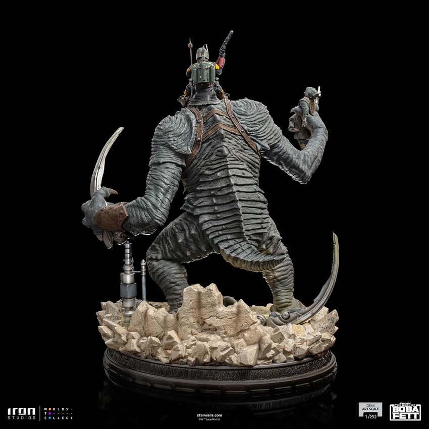 Boba Fett & Rancor Statue by Iron Studios | Sideshow Collectibles