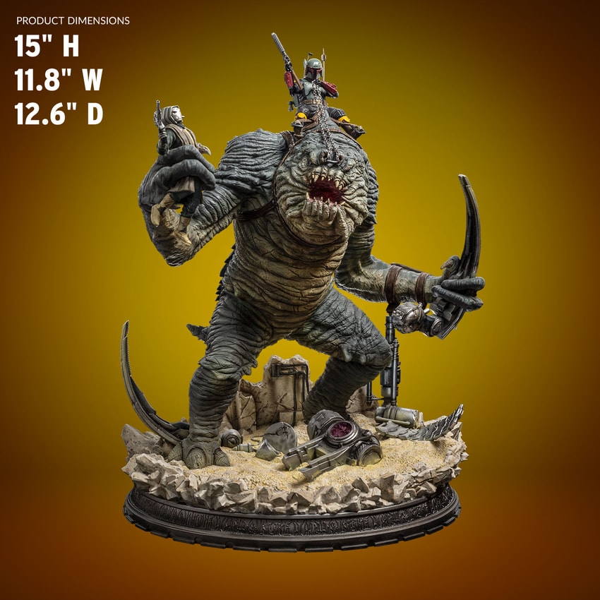 Boba Fett & Rancor Statue by Iron Studios | Sideshow Collectibles