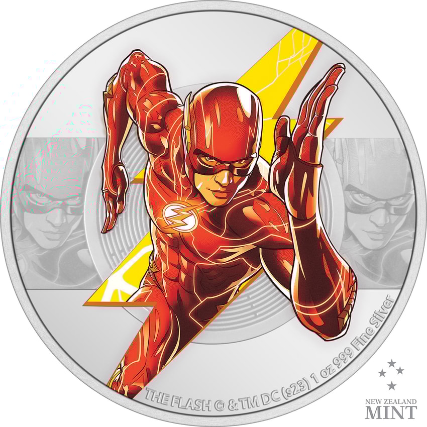 The Flash 1oz Silver Coin by New Zealand Mint | Sideshow Collectibles