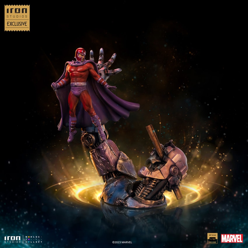 Magneto Vs Sentinel Deluxe Art Scale Statue by Iron Studios | Sideshow ...