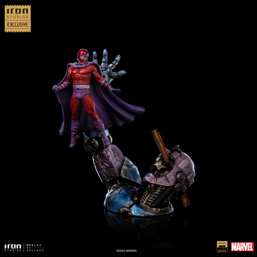 Magneto Vs Sentinel Deluxe Art Scale Statue by Iron Studios | Sideshow ...