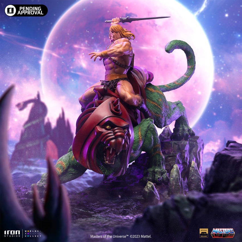 He-Man & Battle-Cat Art Scale 1:10 Statue by Iron Studios | Sideshow ...