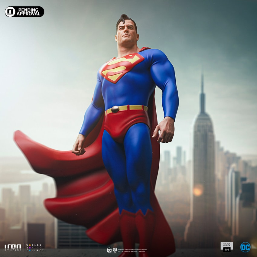 Superman DC Trinity Legacy Replica Quarter Scale Statue by Iron Studios ...