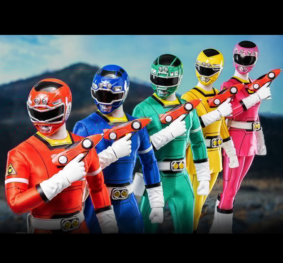 Turbo Power Rangers Pack Sixth Scale Figure Set by Threezero | Sideshow ...