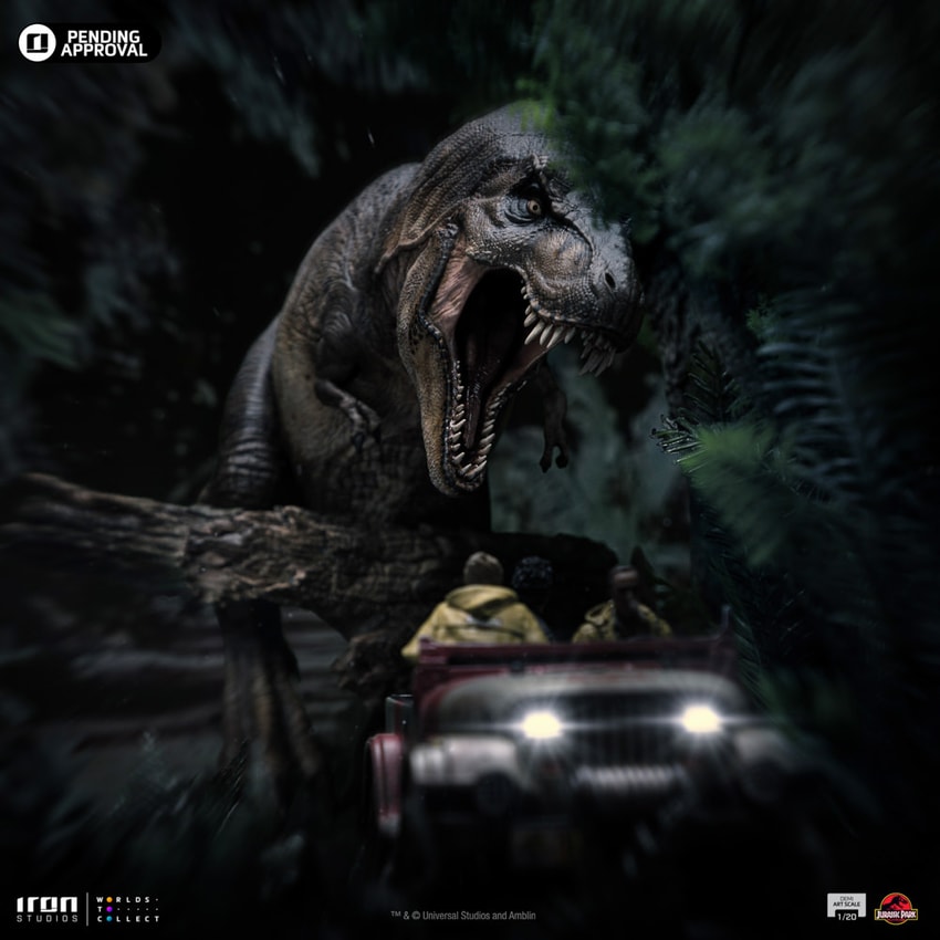 T-Rex Chase Demi Art Scale Statue by Iron Studios | Sideshow Collectibles