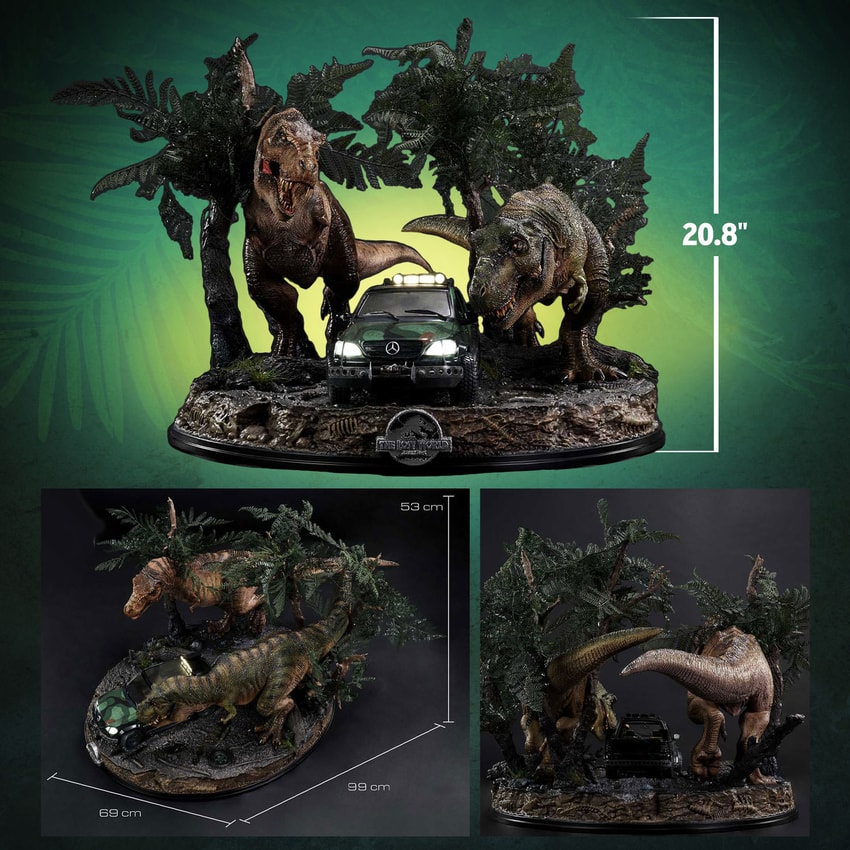 T-Rex Cliff Attack Diorama by Prime 1 Studio | Sideshow Collectibles