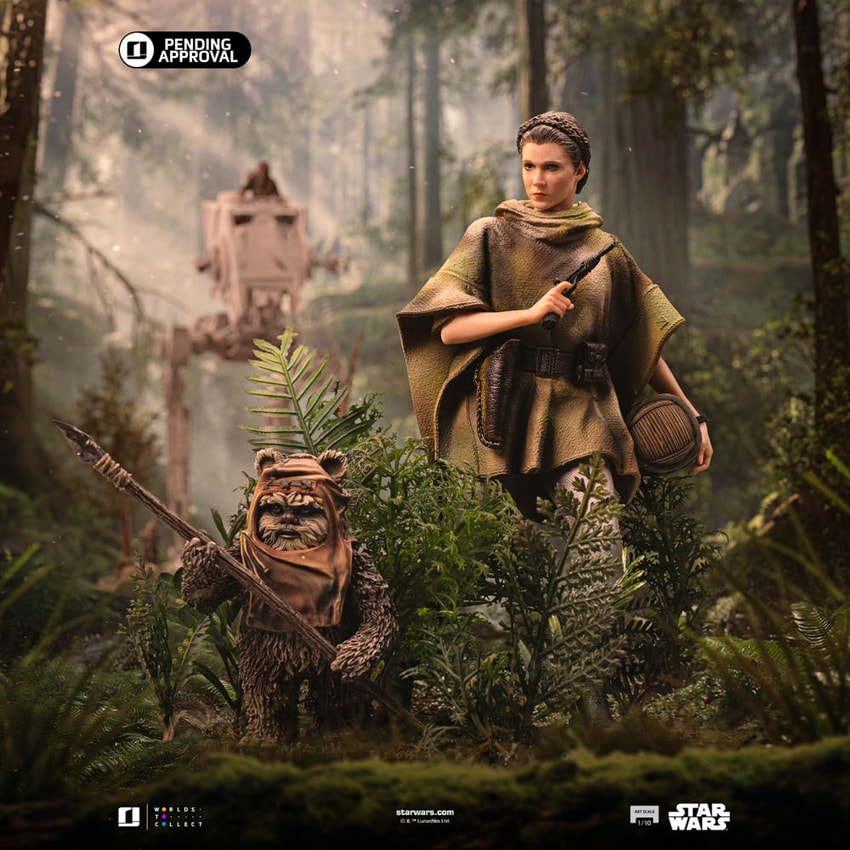 Leia and Wicket 1:10 Scale Statue by Iron Studios | Sideshow Collectibles
