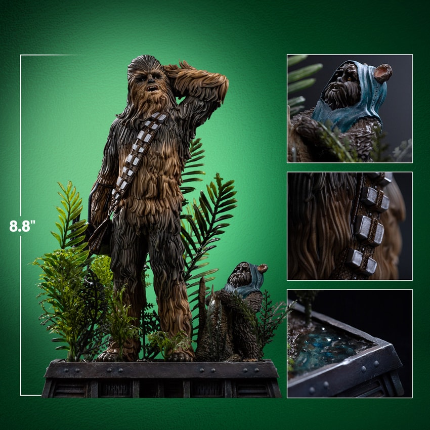 Chewbacca and Tokkat 1:10 Art Scale Statue by Iron Studios | Sideshow ...