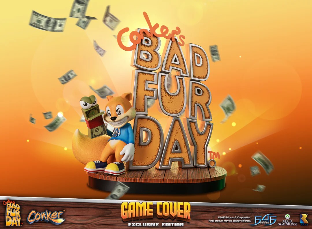 Conker's Bad Fur Day Game Cover (Exclusive Edition) Statue by First 4 ...