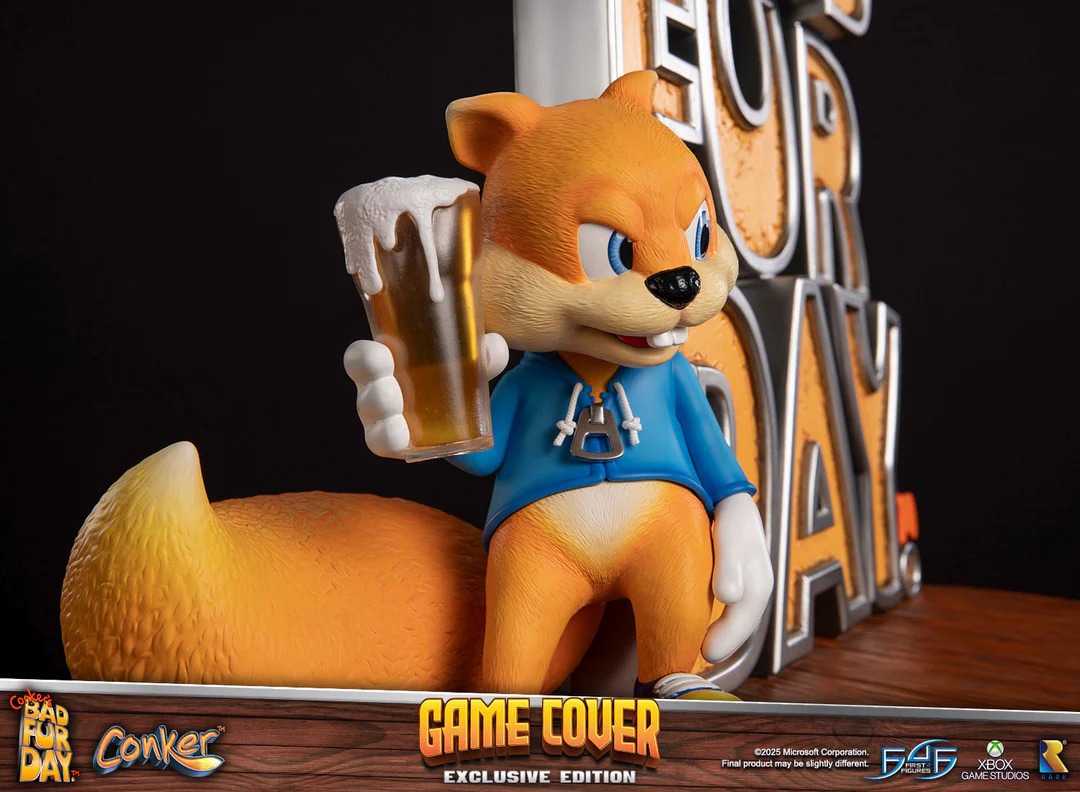 Conker's Bad Fur Day Game Cover (Exclusive Edition) Statue by First 4 ...