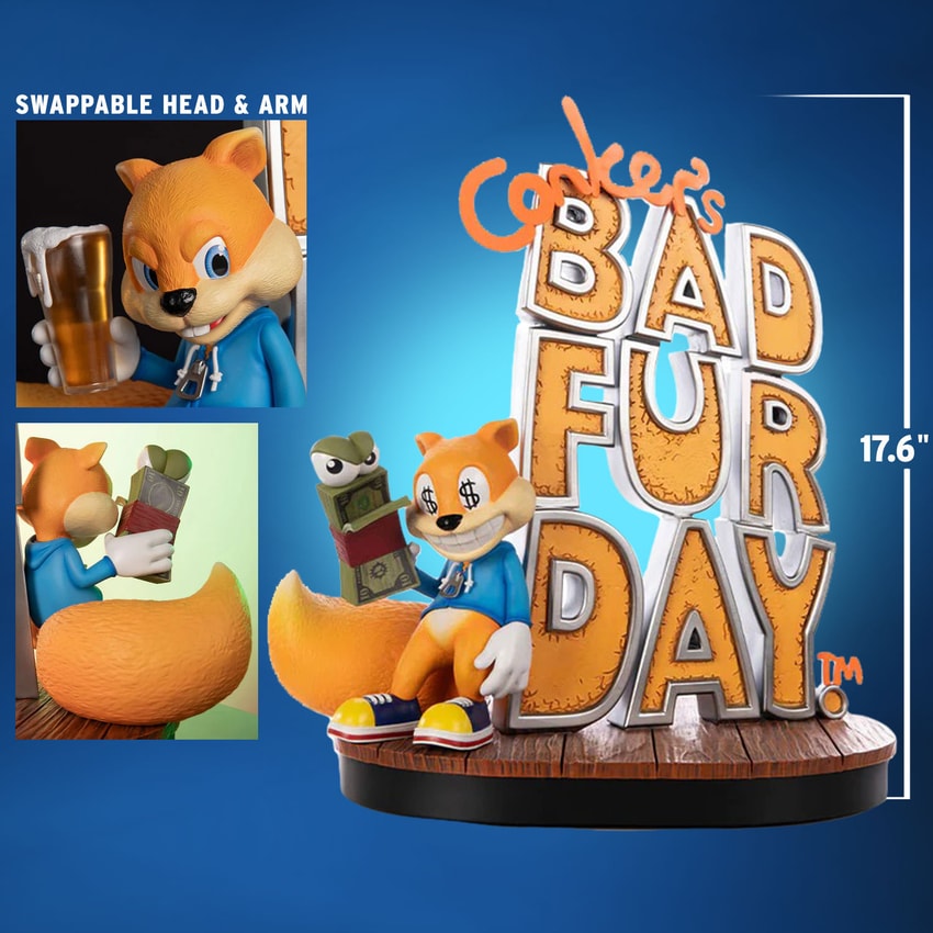 Conker's Bad Fur Day Game Cover (Exclusive Edition) Statue by First 4 ...