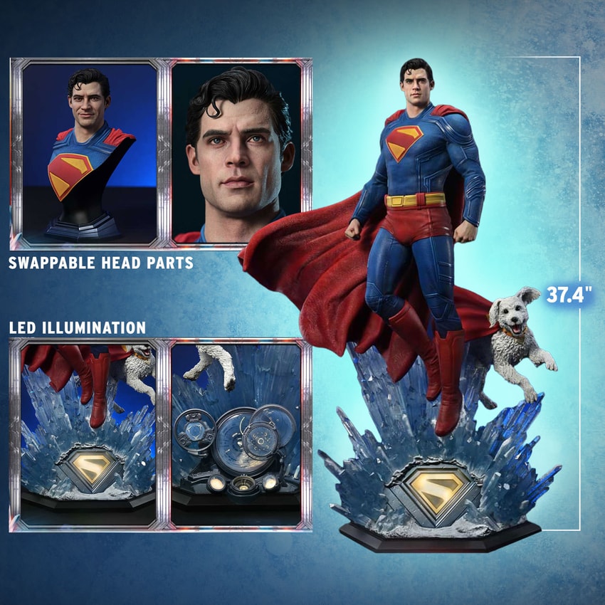 Superman with Krypto (Bonus Version) 1:3 Scale Statue by Prime 1 Studio ...