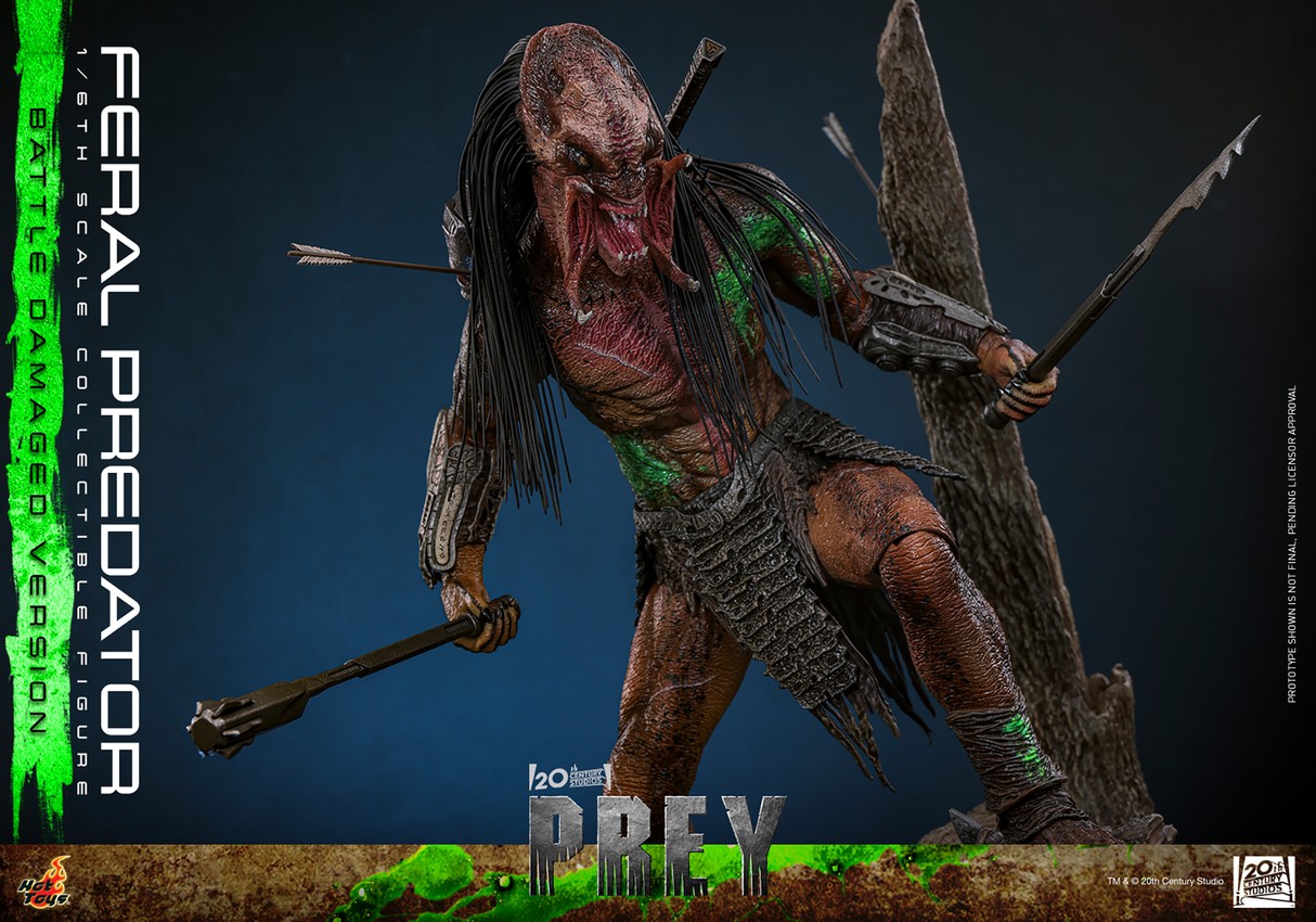 Feral Predator (Battle Damaged Version) Sixth Scale Figure by Hot Toys ...
