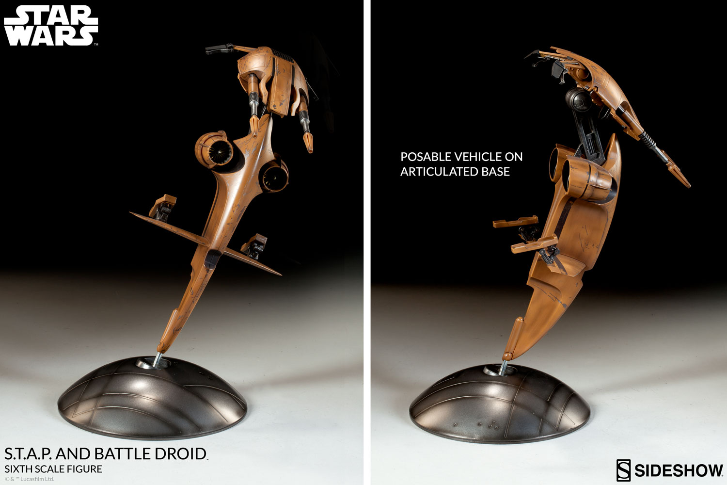 Star Wars S.T.A.P. and Battle Droid Sixth Scale Figure Set b | Sideshow ...