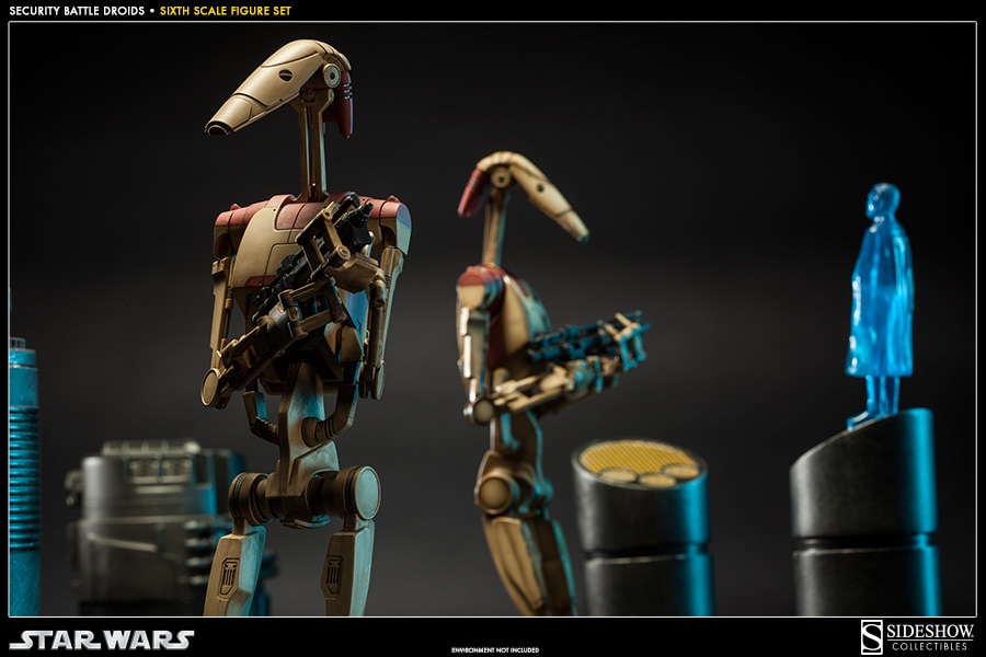Star Wars Security Battle Droids Sixth Scale Figure by Sides | Sideshow ...