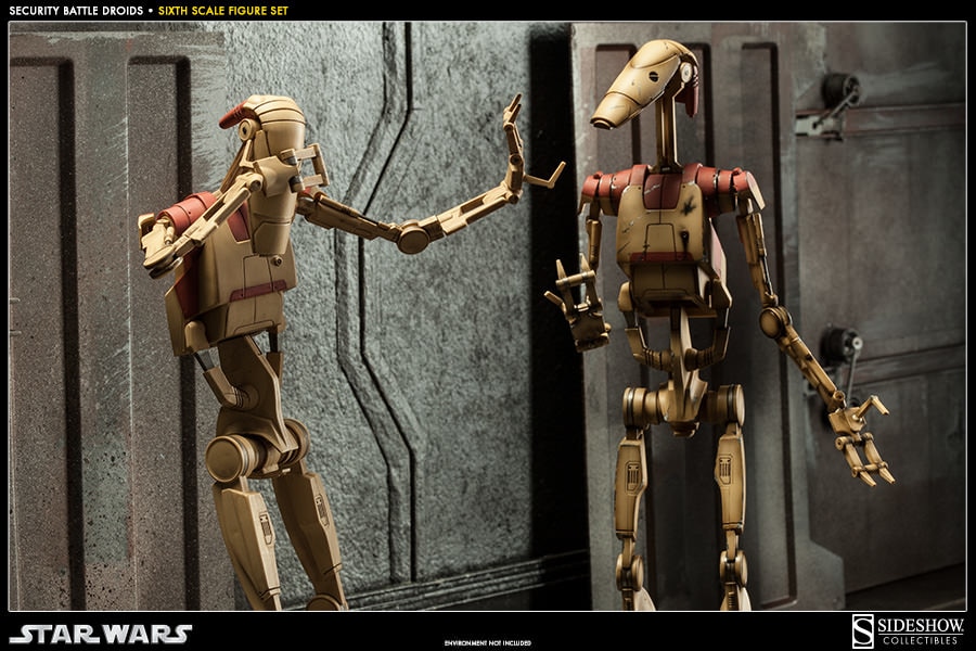 Star Wars Security Battle Droids Sixth Scale Figure by Sides | Sideshow ...