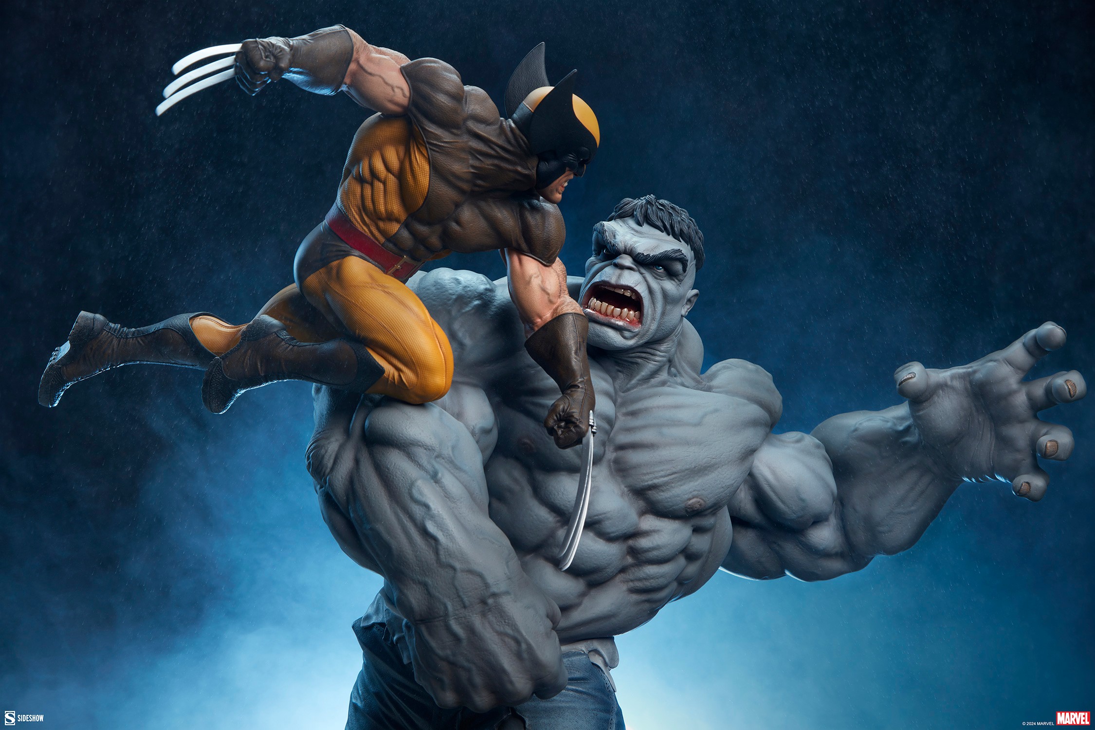Grey Hulk vs Wolverine Maquette by Sideshow Collectibles | Sideshow ...