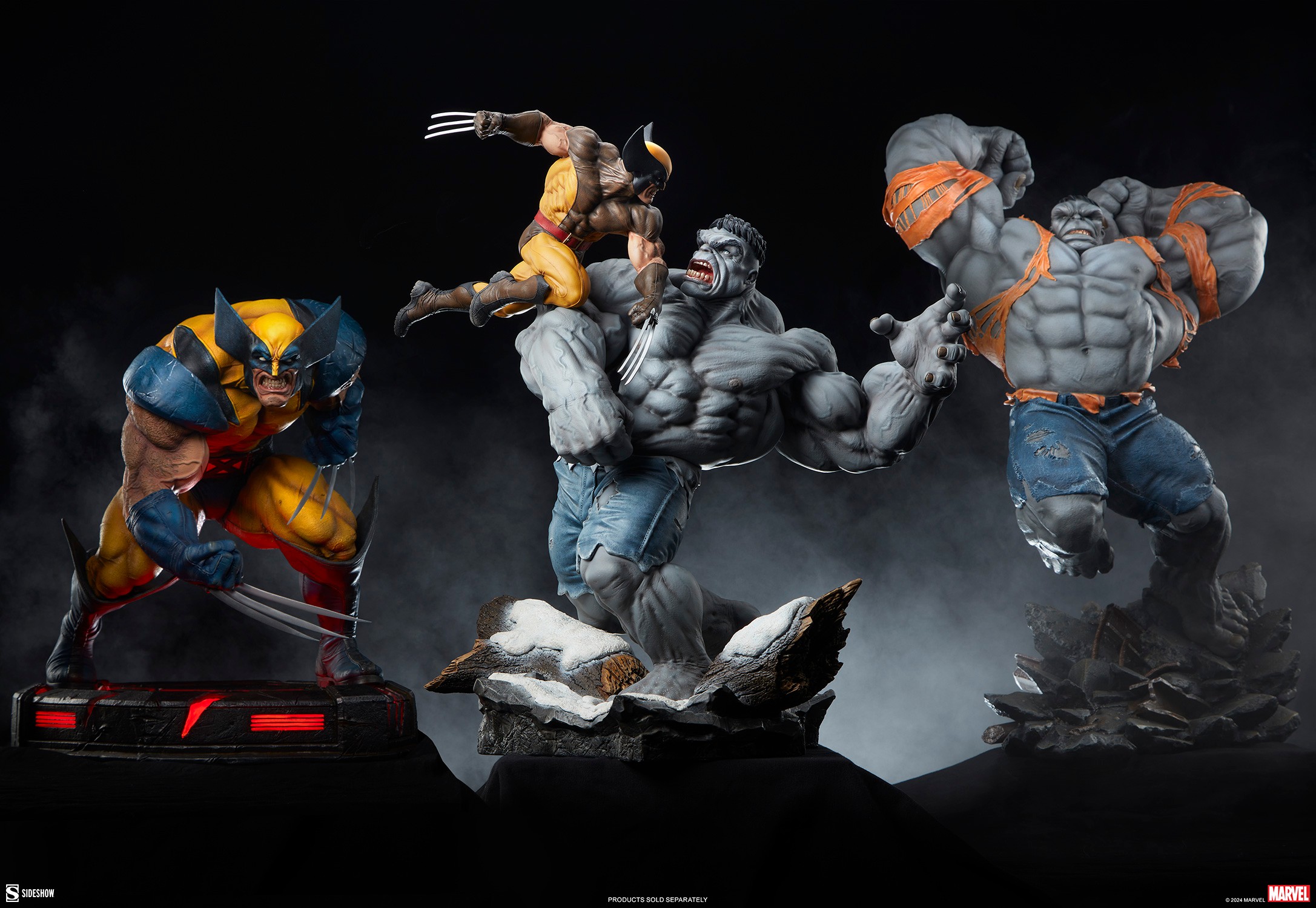 Grey Hulk vs Wolverine Maquette by Sideshow Collectibles | Sideshow ...