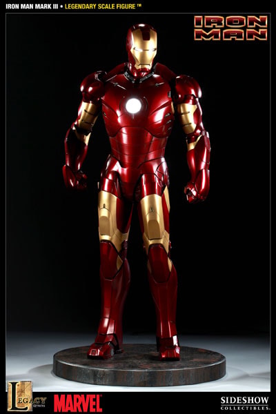 Marvel Iron Man Mark III Legendary Scale(TM) Figure by Sides | Sideshow ...